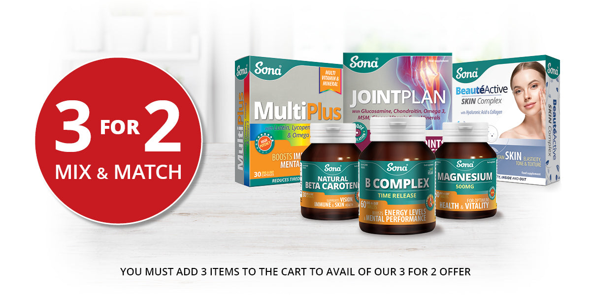 Sona Vitamins – All Products | 3 for 2 Mix & Match Offer