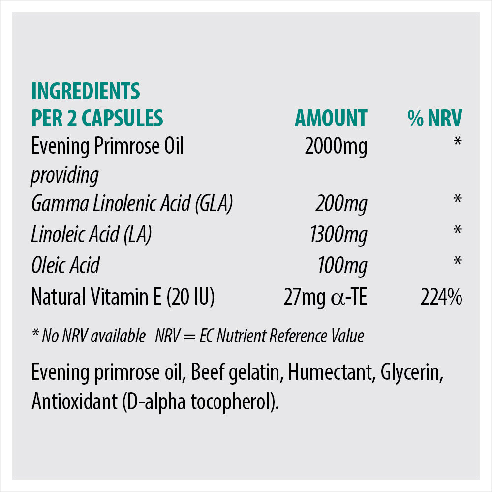 Evening Primrose Oil 1000mg Capsules Double Pack| Sona